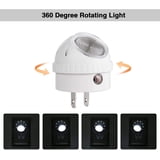 DEWENWILS LED Plug in Night Light, Dusk to Dawn Sensor, 360° Rotating ...