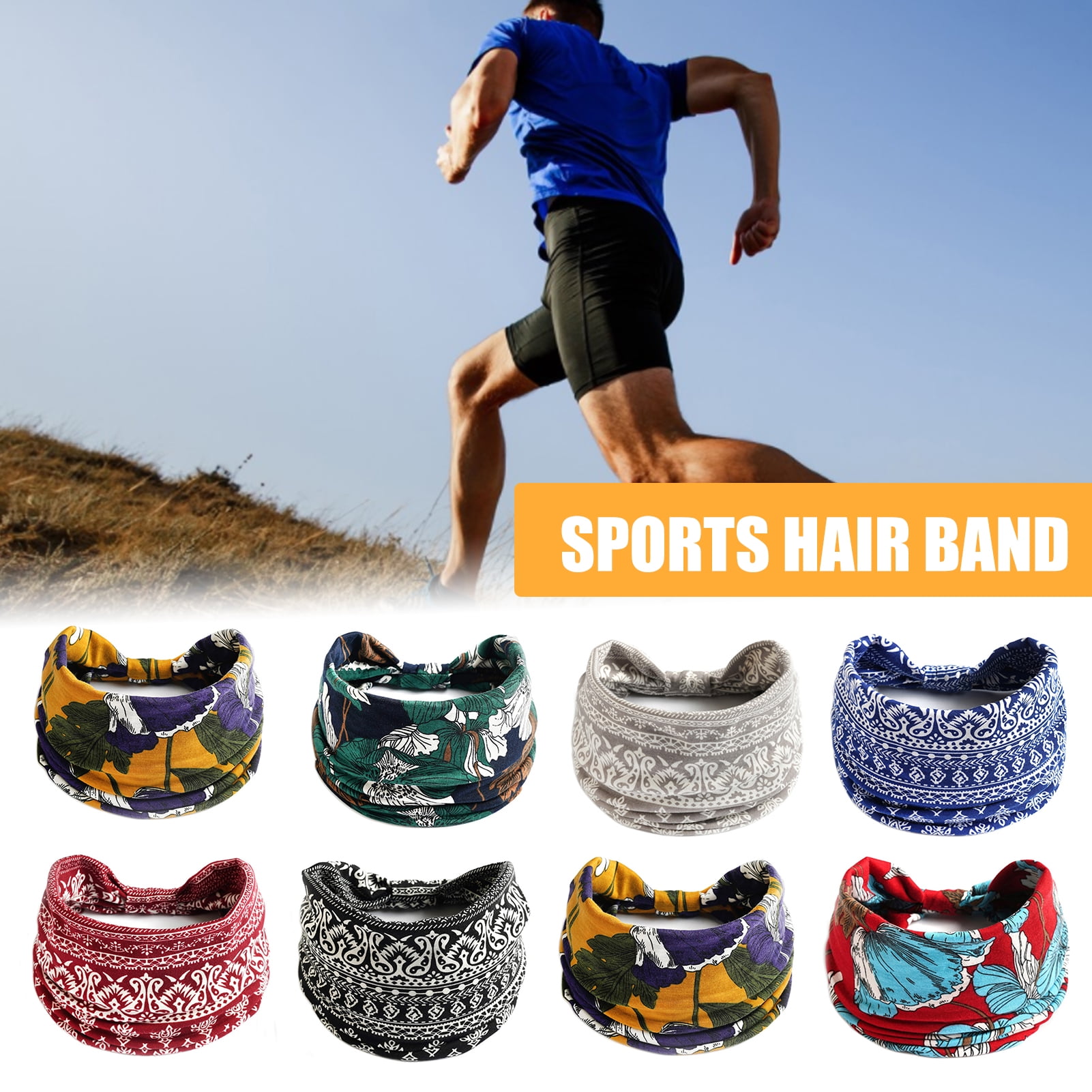 D-GROEE Workout Headbands for Women,Yoga Running Sports Sweatbands Wide ...