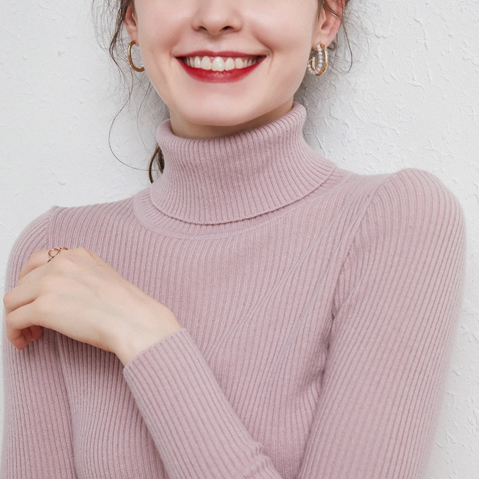 Click here for Tinz Womens Fashion Long Sleeve Turtleneck Solid C... prices