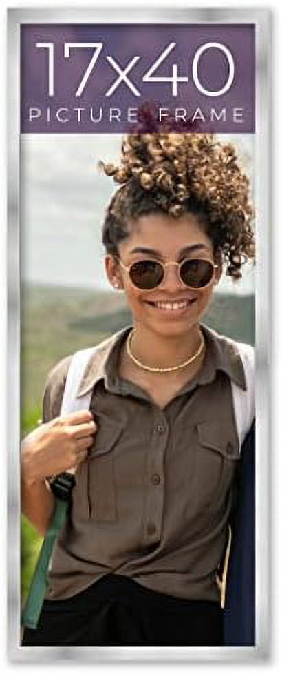 17X40 Frame Silver Real Wood Picture Frame Width 0.75 Inches | Interior ...