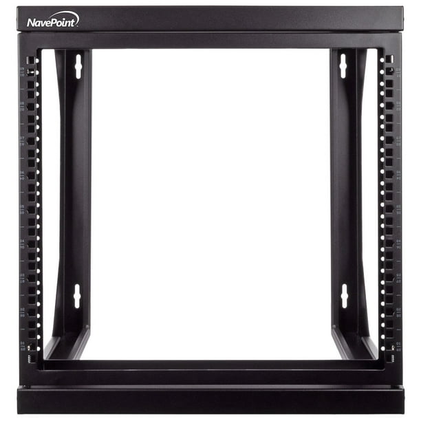 NavePoint 9U Wall Mount IT Open Frame 19 Inch Rack with Swing Out ...