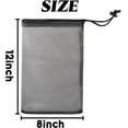 10Pcs 8x12 Inch Black Nylon Mesh Drawstring Bag with Cord Lock Small ...