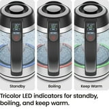 Chefman Lightning 1.8L Custom-Temp Electric Kettle, 1750W with Tea Infuser - Stainless Steel ...