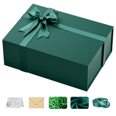 Nmdmisc 3-Pack Christmas Gift Boxes with Lids and Ribbons, Red and ...