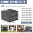 Air Conditioner Outdoor Cover Black 38"W x 38"D x 40"H All Seasons AC ...