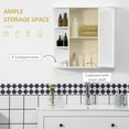 Over-the-Sink Bathroom Storage Organizer Cabinet with Mirrored Door ...