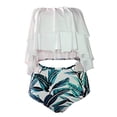 SAYFUT Juniors Bikini Ruffle Off Shoulder Top with High Waist Floral ...