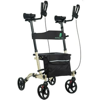Zler Extra Wide Upright Walker - Stand Up Rollator Walker Supports Up ...