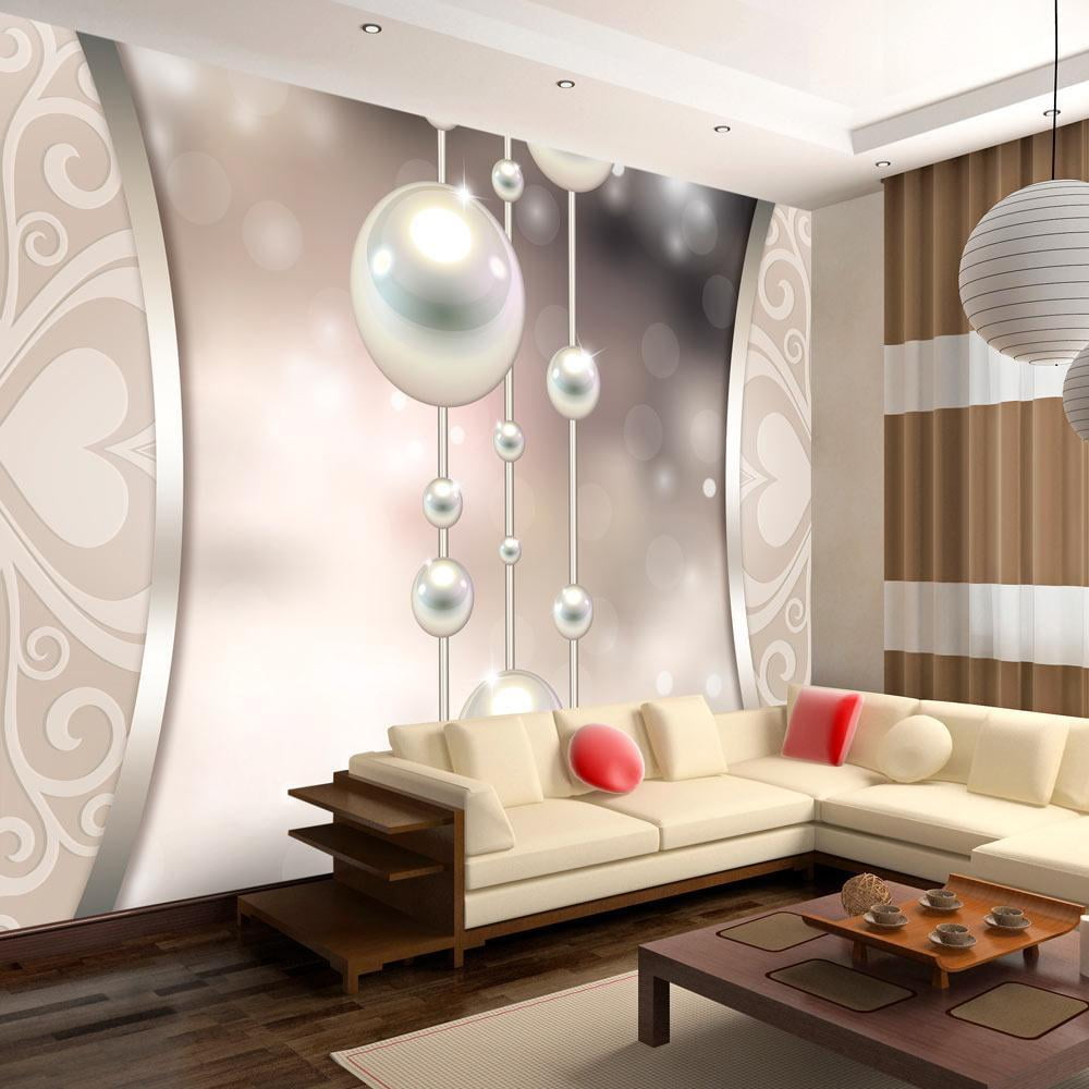 Tiptophomedecor Glam Wallpaper Wall Mural - String Of Pearls - Walmart.com