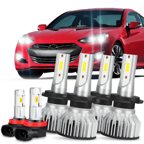 For 2014-2016 Hyundai Elantra/Coupe LED Headlights High Low Beam Fog ...