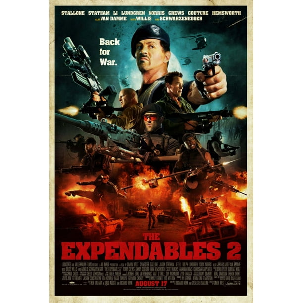 Expendables 2 Movie Poster 24inx36in (61cm x 91cm) Art Poster 24x36 ...