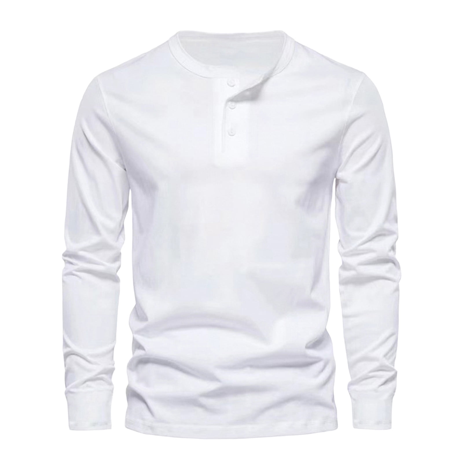 Click here for Aherbiu Mens Long Sleeve Shirts Crew Neck Fashion... prices