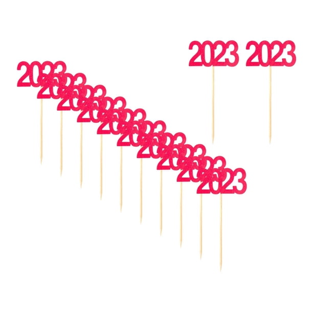 12x 2023 Cupcake Topper Cake Topper Decoraciones, Suministros de año ...