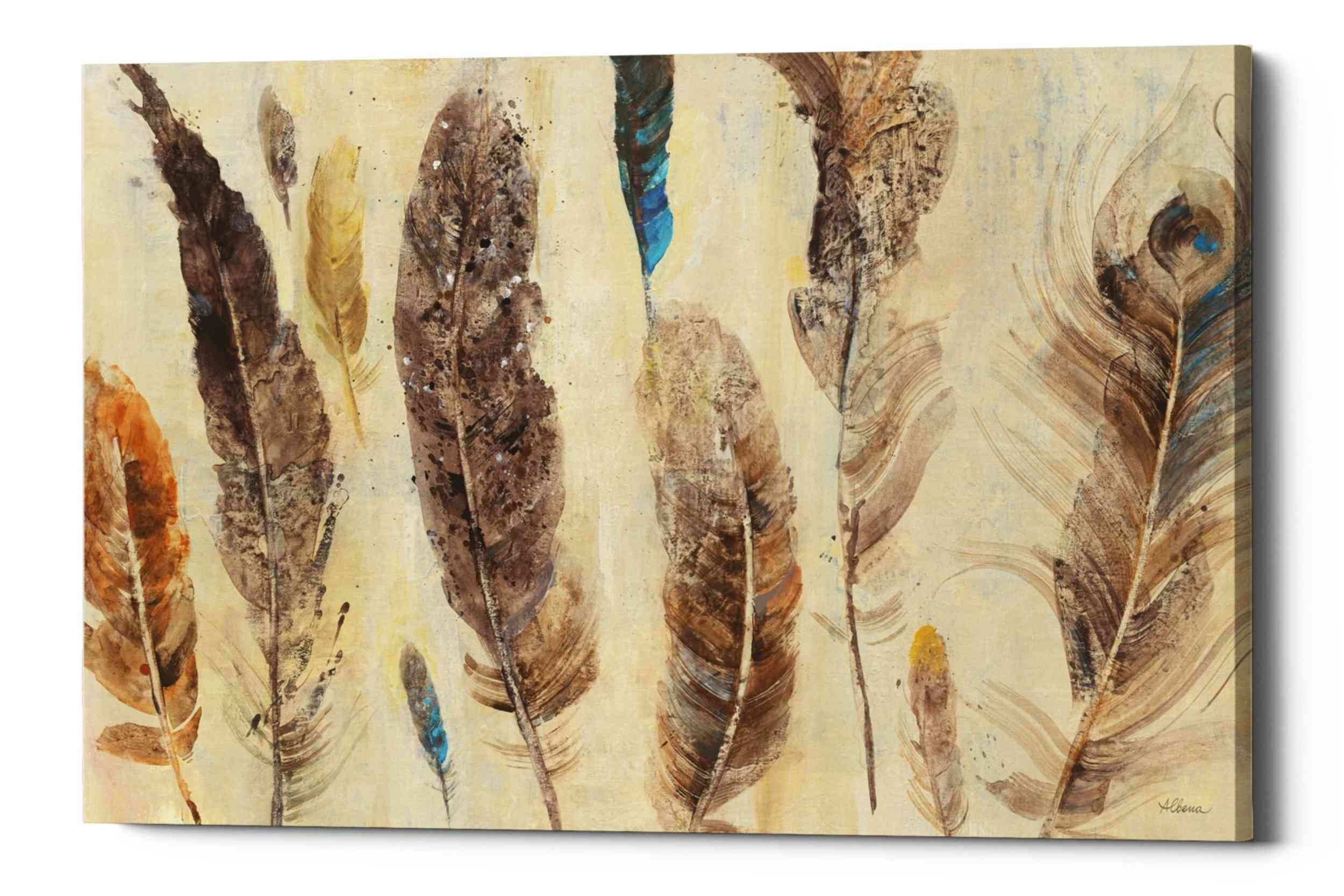 Epic Graffiti 'Feather Study' by Albena Hristova, Canvas Wall Art, 40 ...