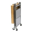 Origami Folding & Wheeled Kitchen Island Bar Cart - Movable Solid Wood ...