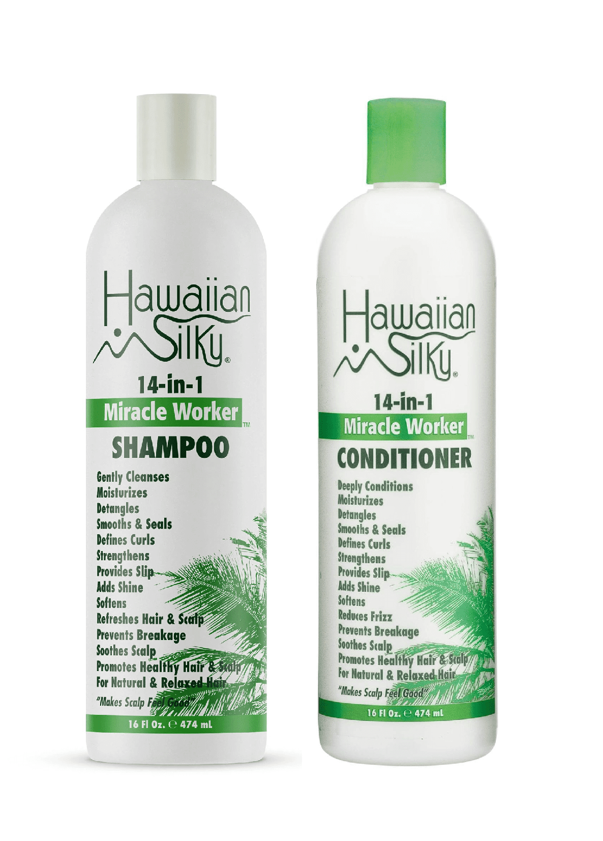 Hawaiian Silky 14-in-1 Miracle Shampoo & Conditioner, Net.wt 16 Fl.oz ...