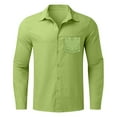 Xudanell Mens Long Sleeve Button Up Shirts Casual Solid Color Shirts