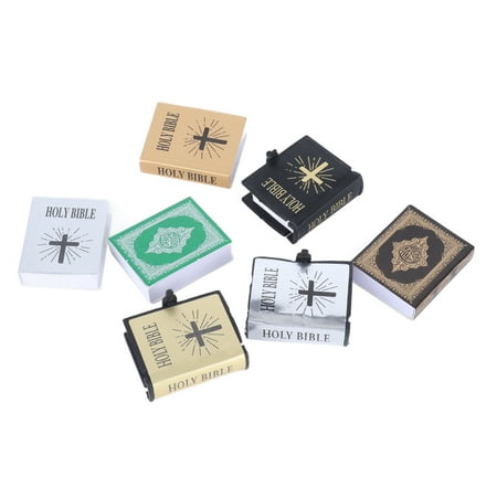 ANGGREK Dollhouse Miniature Bible,Mini Bibles Book Models,1:12 ...