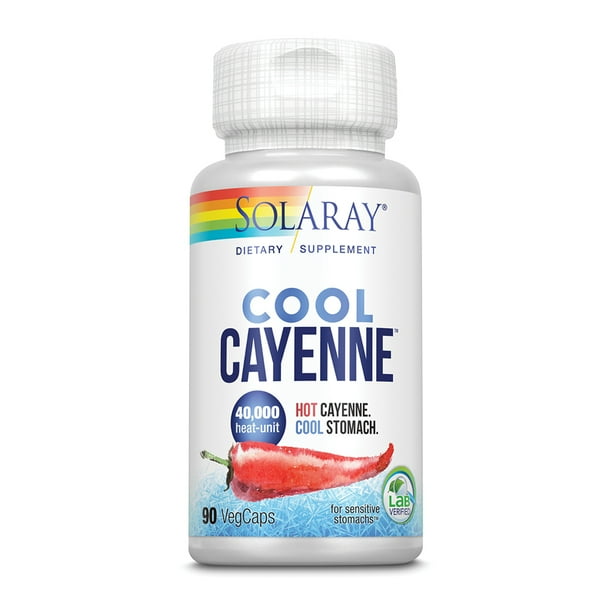 Solaray Cool Cool Cayenne 40,000 HU | Healthy Digestion, Circulation ...