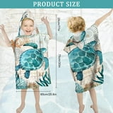 Beach Towel Poncho, Surf Poncho Women and Men, Ocean Animal Print ...
