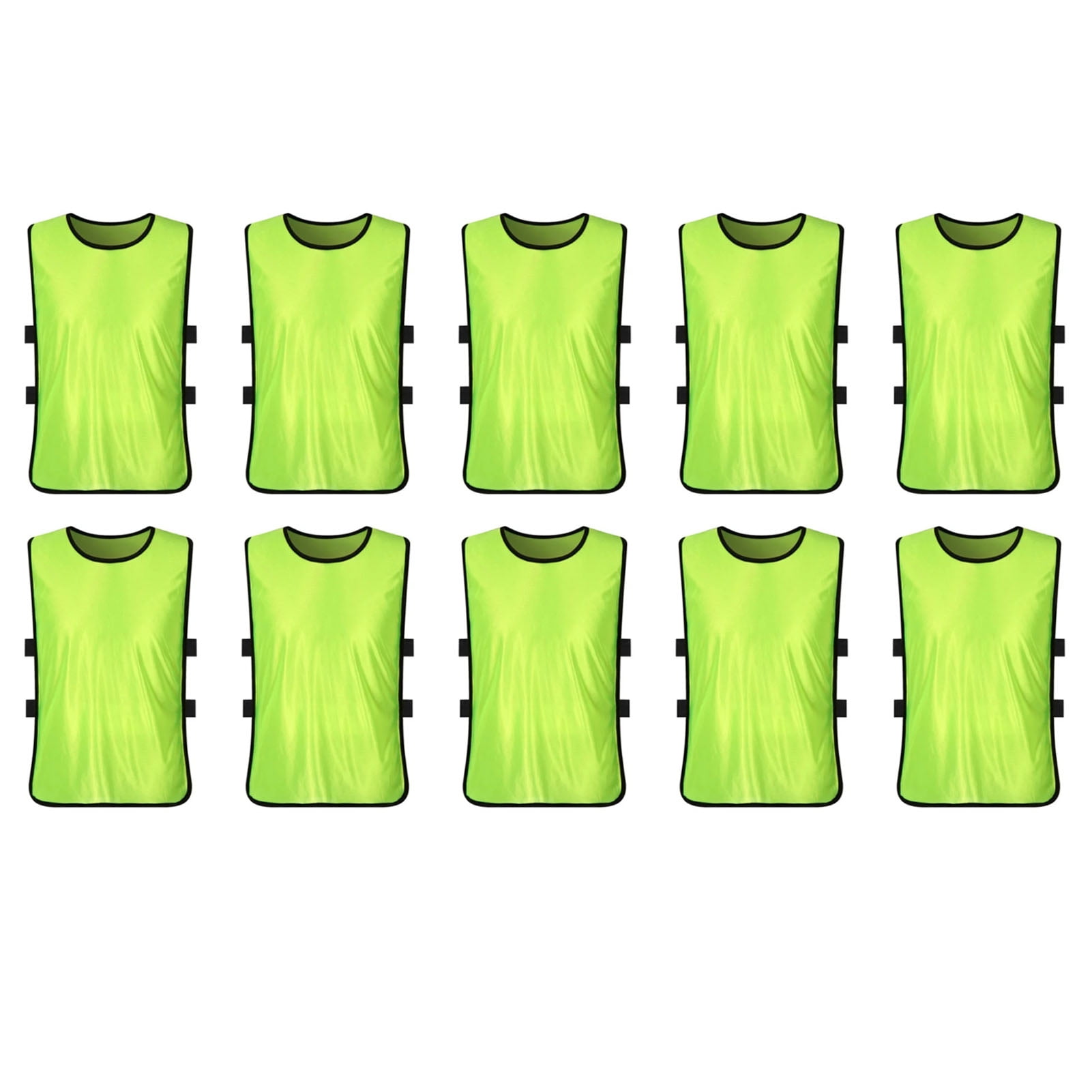 Chalecos deportivos fluorescentes verdes para entrenamiento de fútbol ...