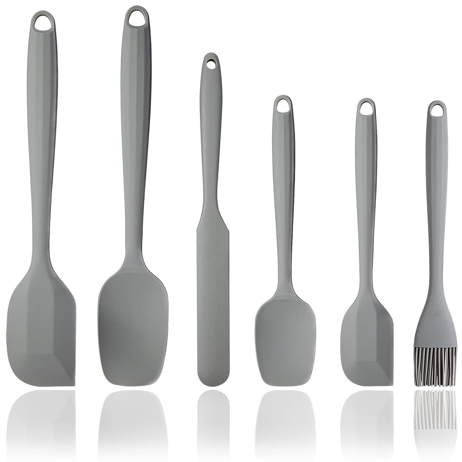 Silicone Spatula Set 6, 446℉ Heat Resistant Silicone Spatula Cooking ...