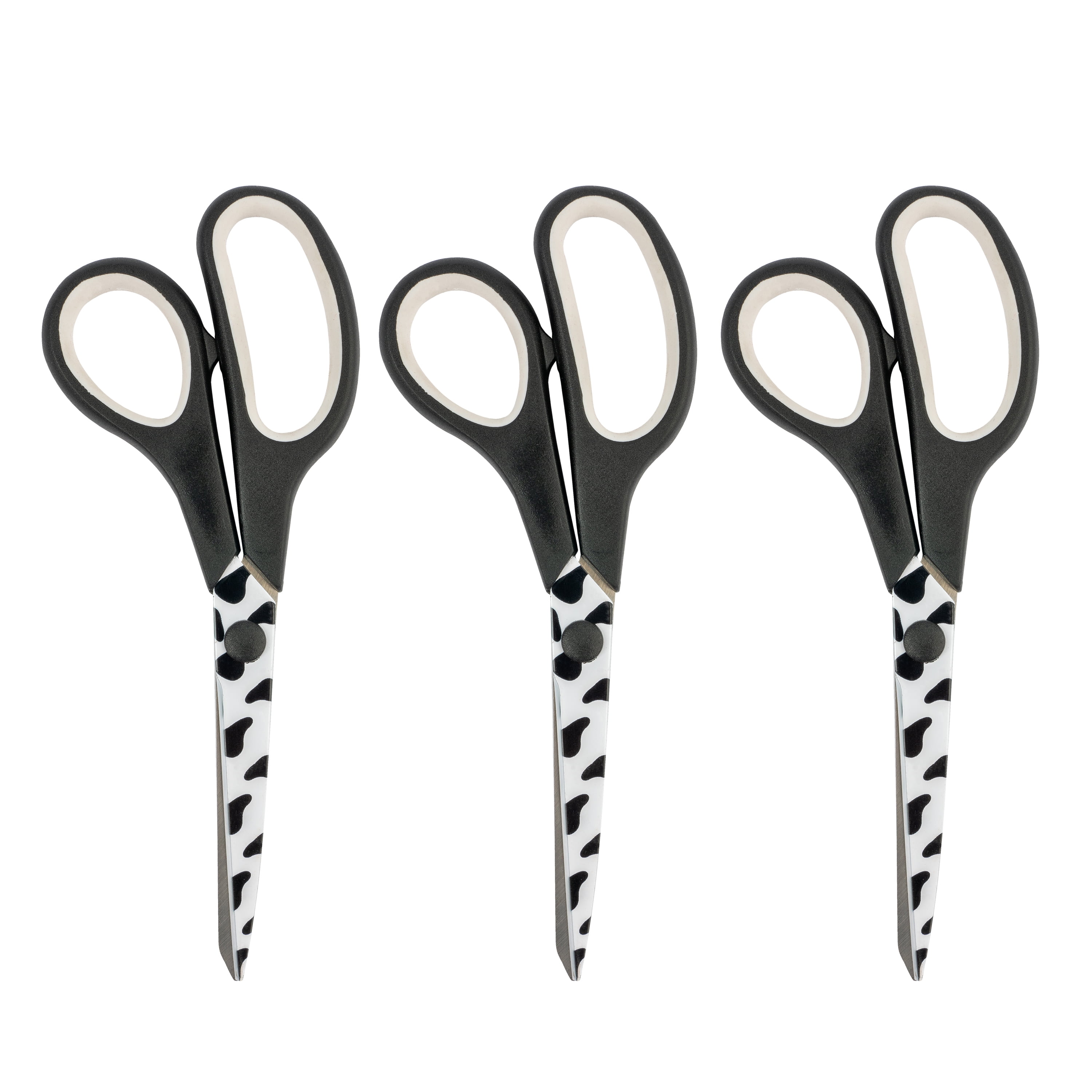 SINGER 7 3/4-Inch Scissors, Printed, Cow Print, 3 Pack - Walmart.com
