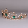 MLINS Green Crystal Crown for Wedding Decor Made of Durable Alloy and ...