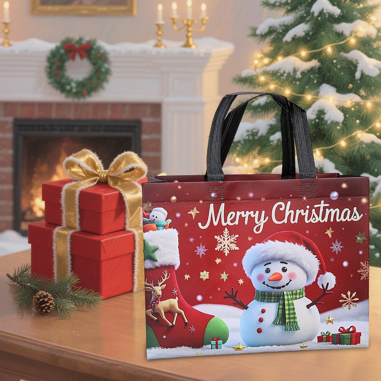 Click here for Unbranded Non-Woven Christmas Gift Bags 32x25cm Mu... prices