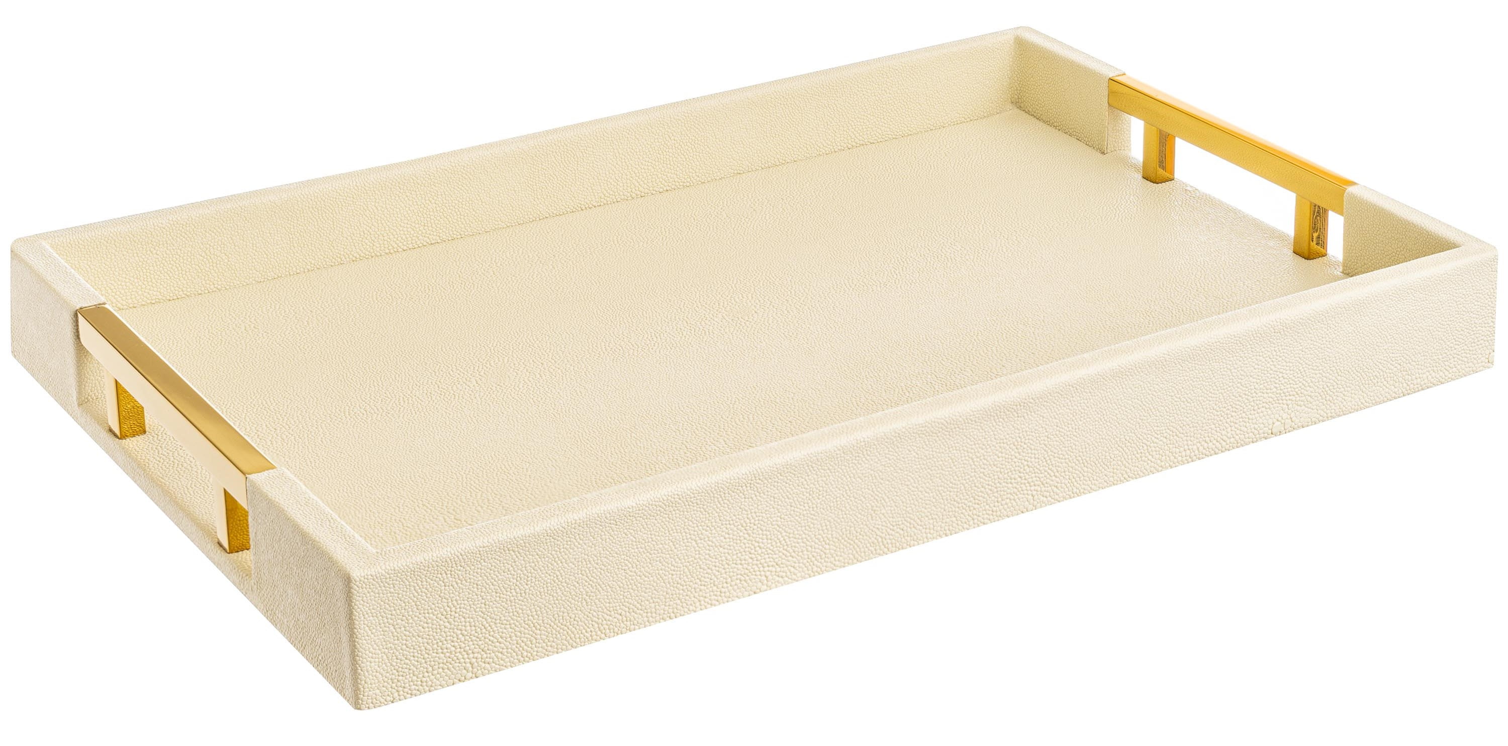 Home Redefined 18”x12” Rectangle Glossy Shagreen Faux Leather ...