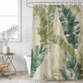 60x72 Inch Shower Curtains for Bathroom, Tropical Leaves Fabric Bath ...