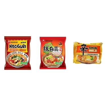 3 Pack Korean NongShim Gourmet Spicy Shin Instant Ramen Noodle, 3 ...
