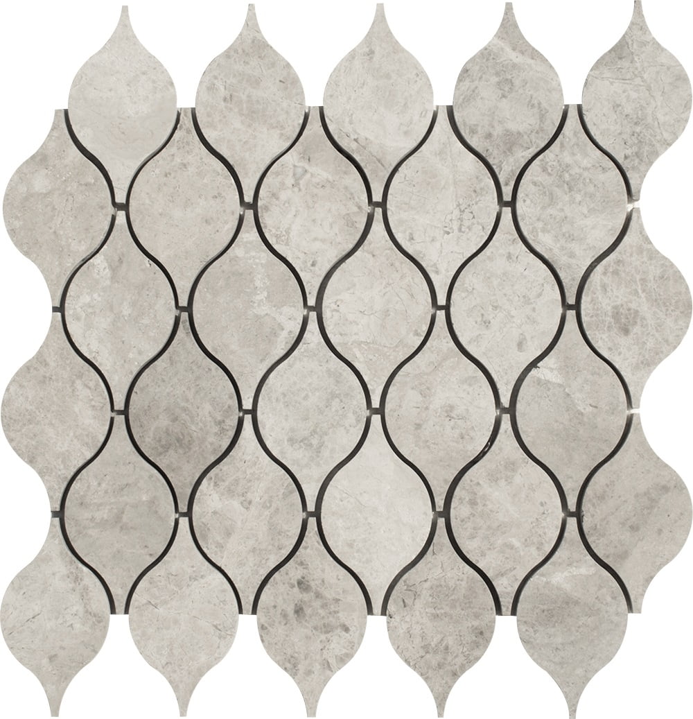 Lemon Silver Shadow Honed Marble Waterjet Mosaic Tile - Walmart.com