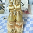 WONIU 2 Pack Tassel Curtain Holdbacks Rope Curtains Tiebacks, Golden ...