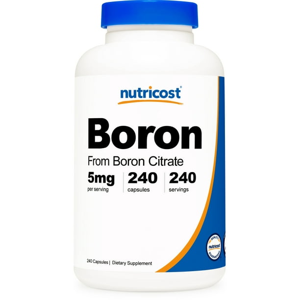 Nutricost Boron Capsules 5mg per Serving (240 Vegetarian Capsules ...
