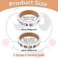 2Rolls 2 Styles Eye Kraft Paper Stickers Adhesive Roll Sticker Labels ...
