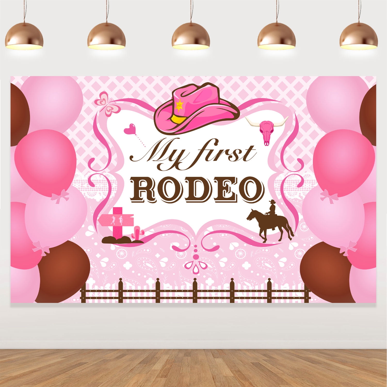 Cowgirl Party Decorations, 1st Birthday Backdrop Decor, My First Rodeo ...