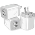 HSAPOW-3Pack Fast Charging Cubes, Foldable Dual Port Charger Block ...