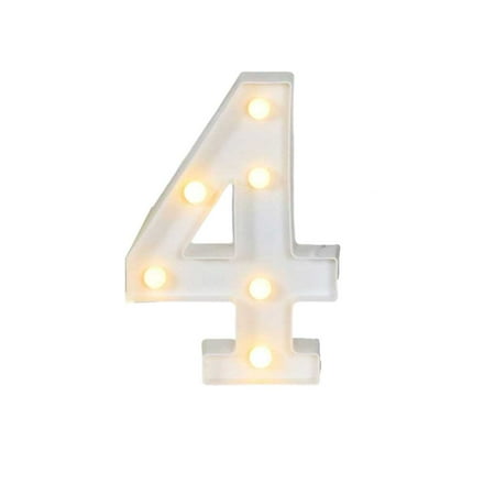 mmirethe Wedding Ceremony Anniversary Number Shaped Light Portable ...