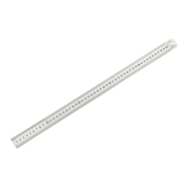 Unique Bargains Straight Ruler 500mm/ 20 Inch Metric Stainless Steel ...