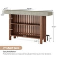 Tribesigns Home Bar Unit, Modern 2-Tier Bar Table with Footrest, Corner ...