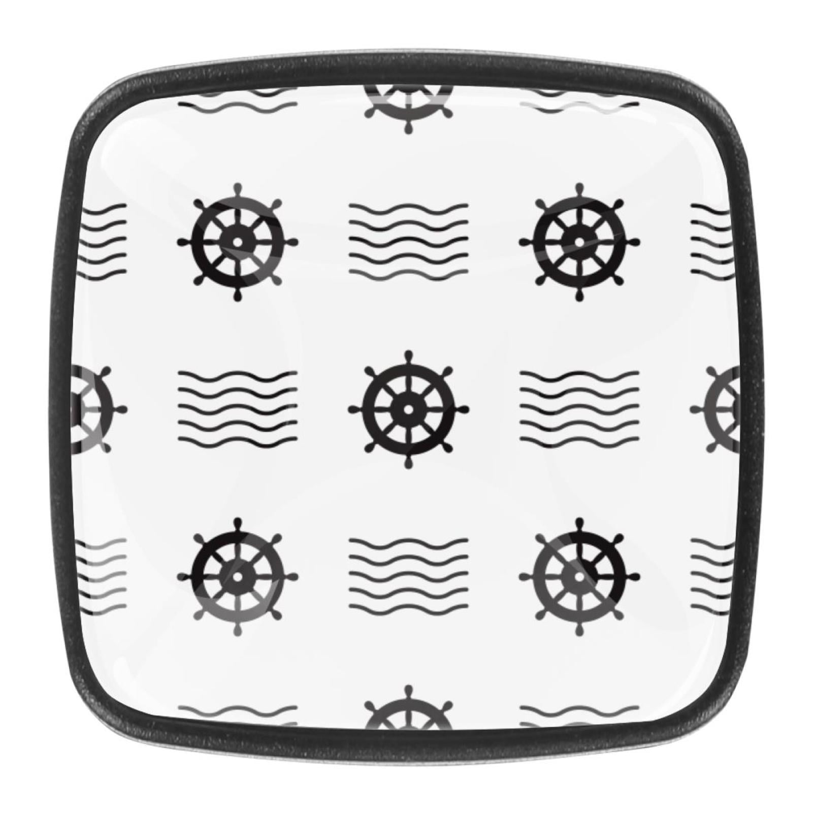 4 Pcs Square Cabinet Handle Cupboard Knob Drawer Pulls Handle Helm ...