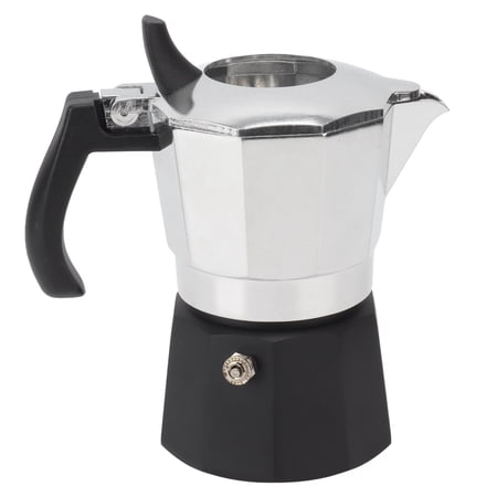 Moka Pot, Rubber Ring Italian Coffee Maker Aluminum Double Valve 100ml ...