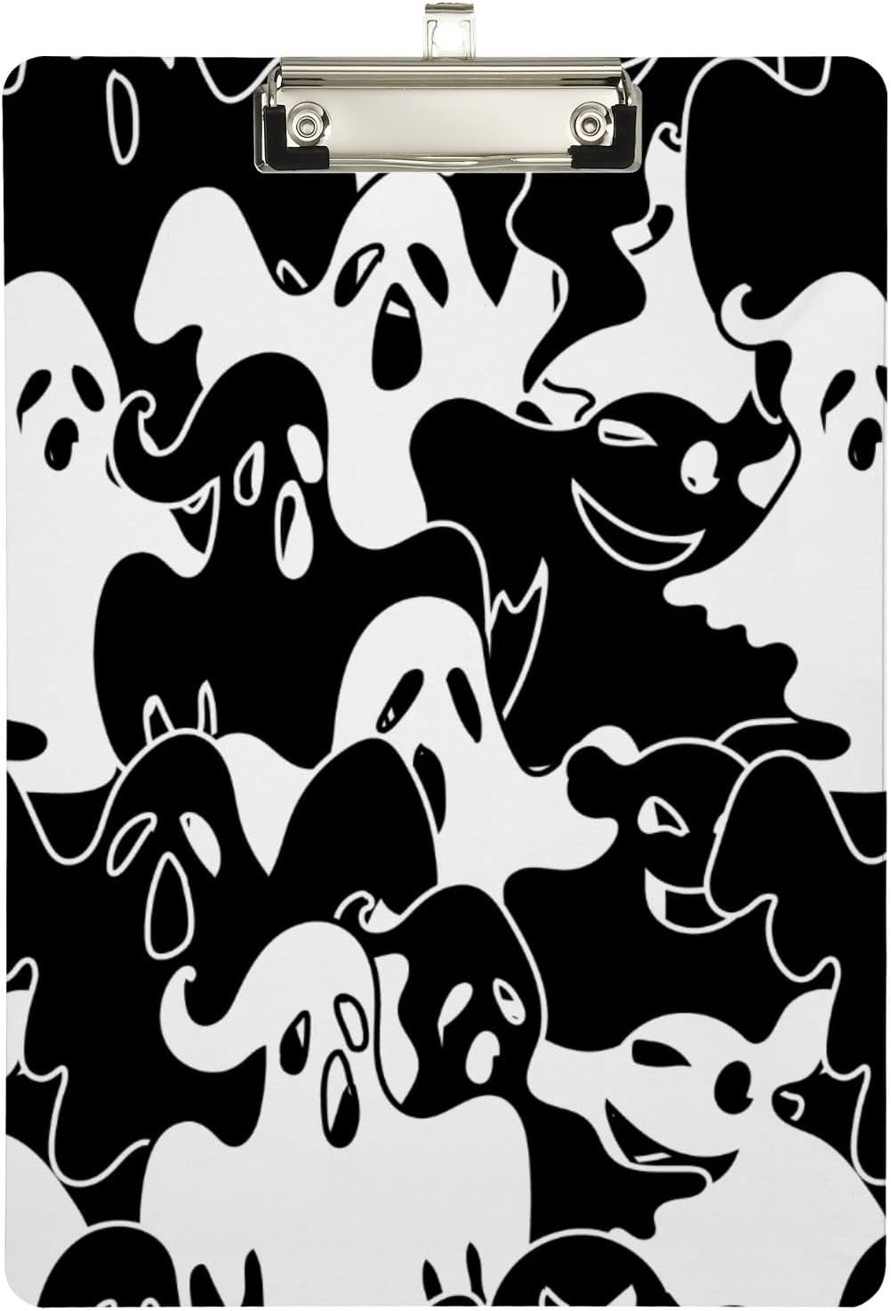 FMSHPON Halloween Spoody Ghost Black White Clipboard Hardboard Wood ...