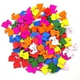 Farfi 50pcs Mini Cat Kitten Wooden Buttons Sewing Scrapbook Cards Art