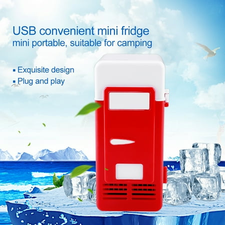 Beer Fridge, Cool Quickly LED Mini USB Refrigerator Portable Mini ...