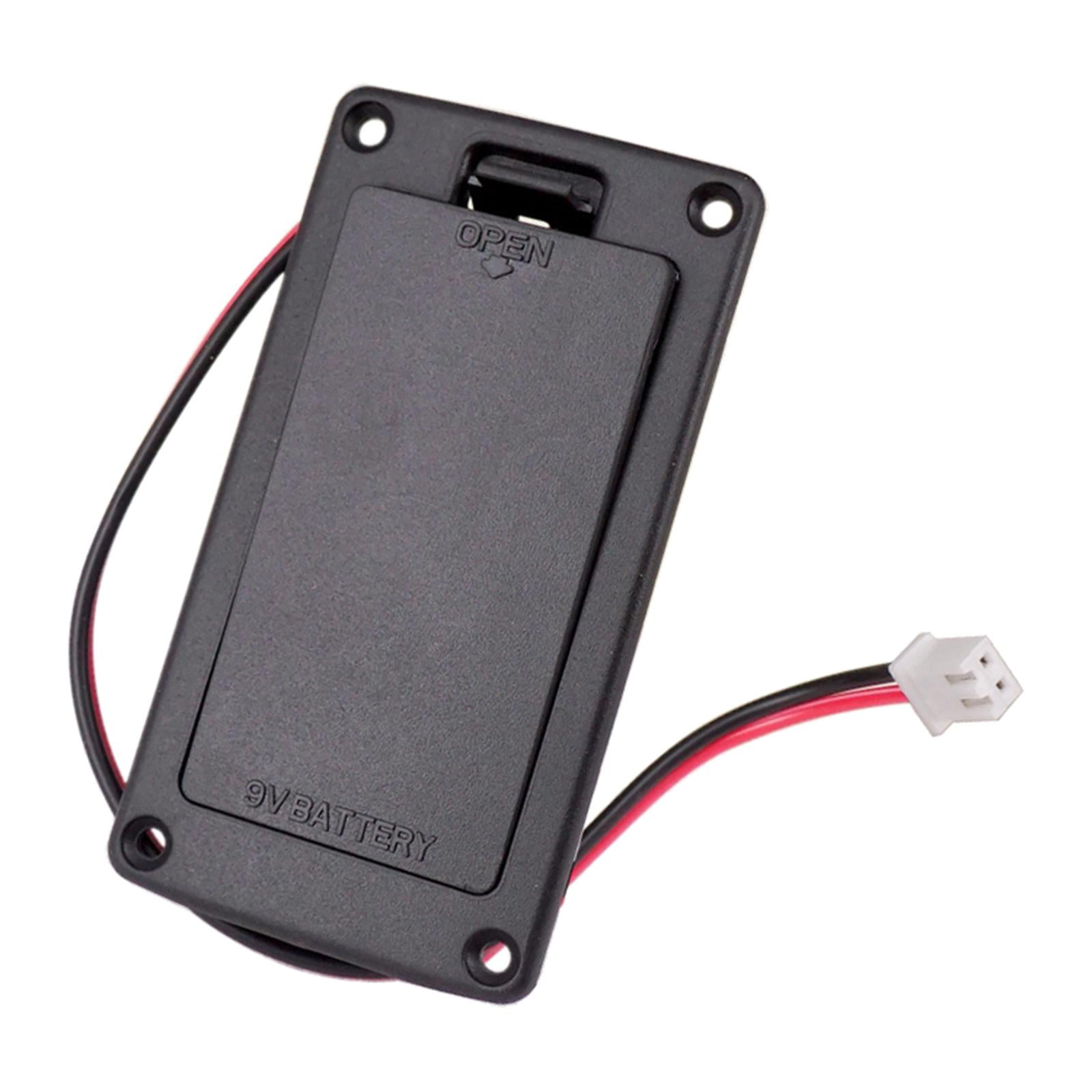 9V Battery Box Case Holder for Guitar Bass Pickup Black , Plasctic ...