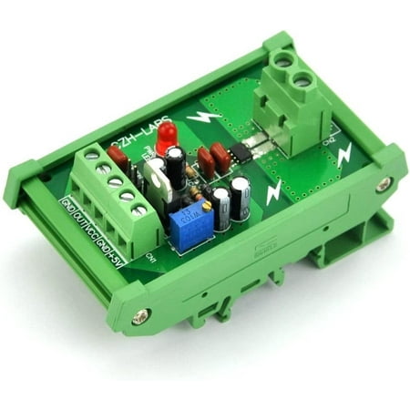 DIN Rail Mount +/-5Amp AC/DC Current Sensor Module, based on ACS712 ...