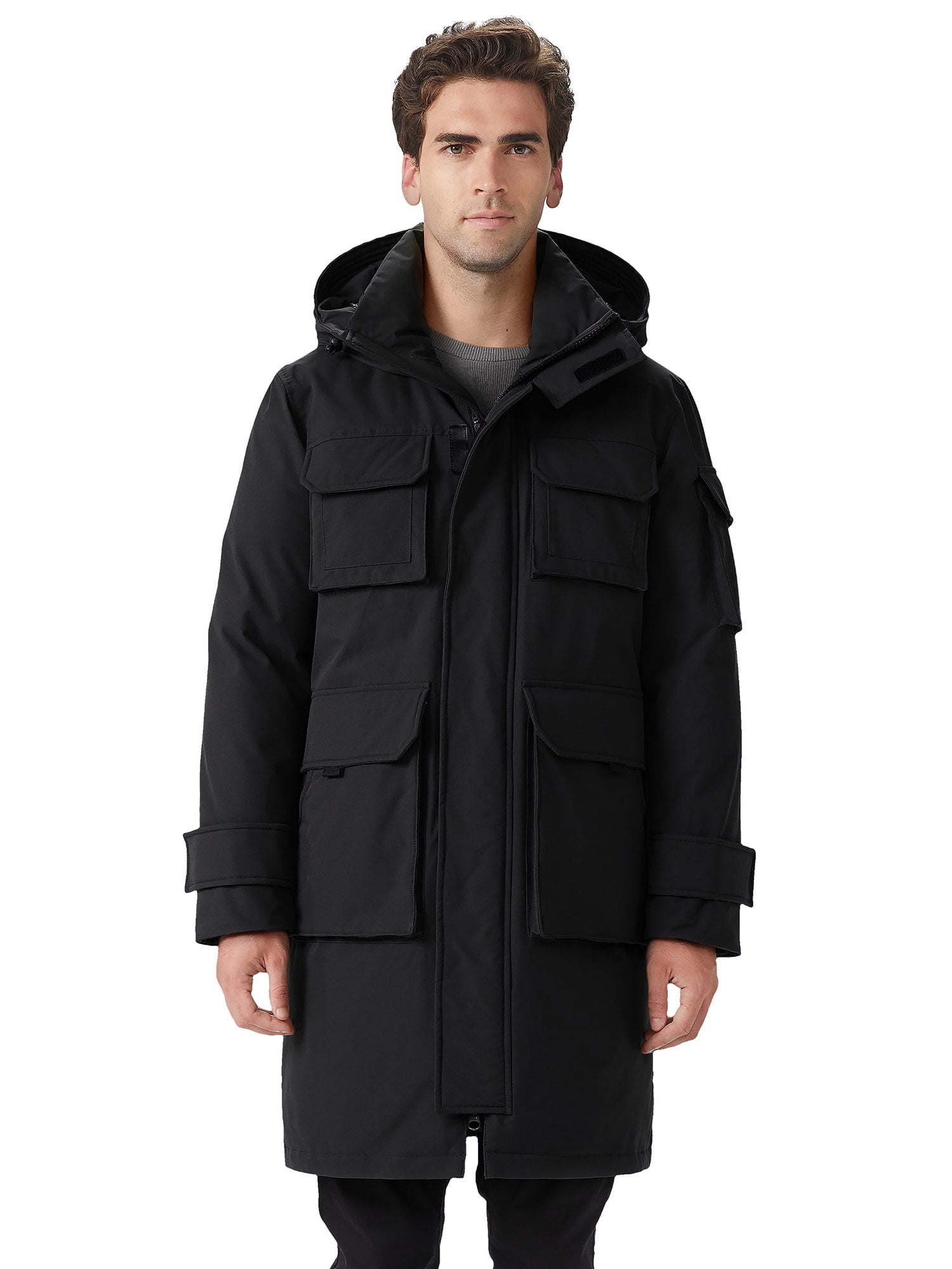 Orolay Men's Thickened Down Jacket Hooded Parka Down Coat with Multi ...