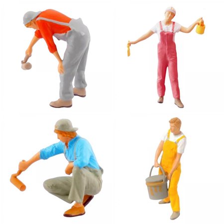 1:87 Scale Mini People Model Figures Tiny People for Layout Accessories ...